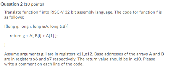 Solved Question 2 (10 points) Translate function finto | Chegg.com