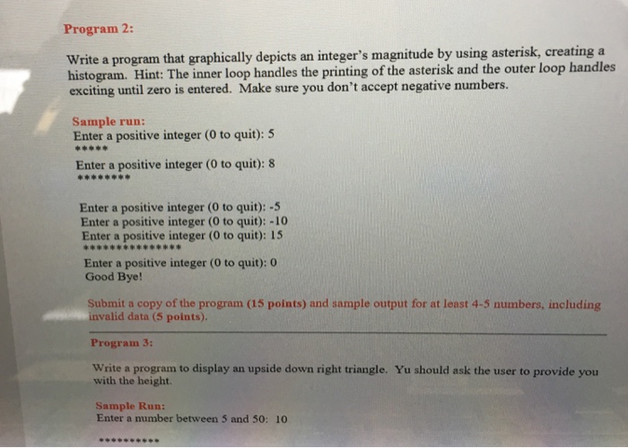 Solved Program 2 Write A Program That Graphically Depicts 5712