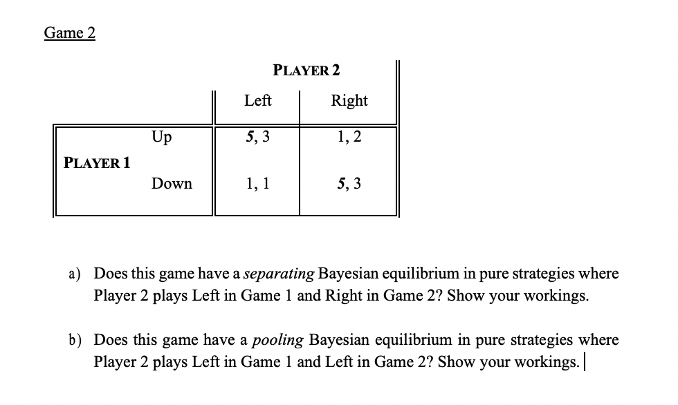 Solved Consider the following static Bayesian game. Nature | Chegg.com