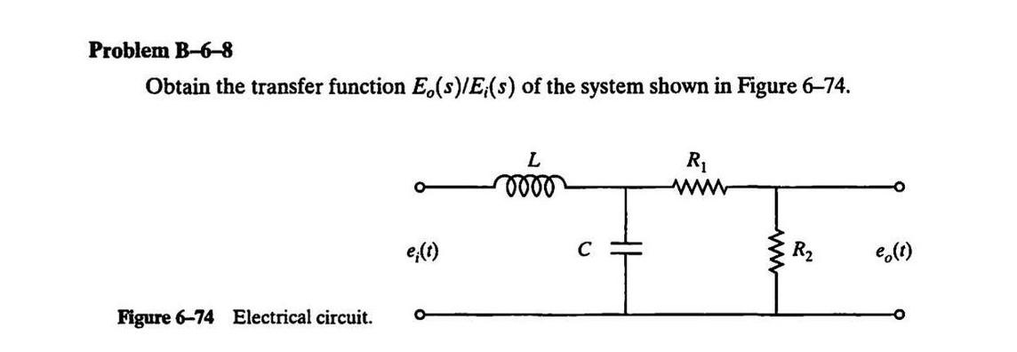 Solved Obtain the transfer function Eo(s)/Ei(s) of the | Chegg.com