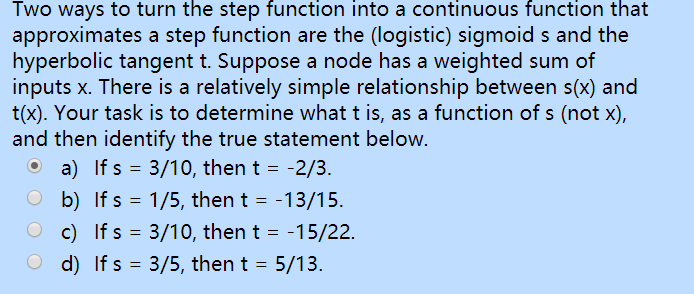 Solved Two ways to turn the step function into a continuous | Chegg.com