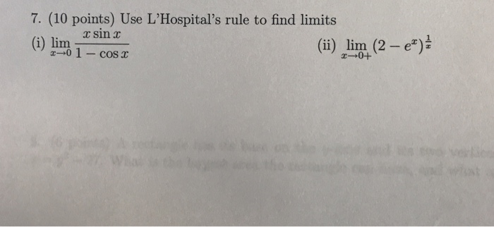 Solved Use L'Hospital's rule to find limits lim_x | Chegg.com