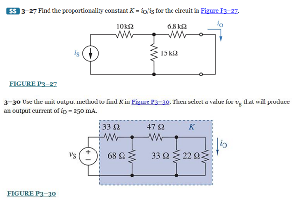 Solved SS 3-27 Find the proportionality constant K = io/is | Chegg.com