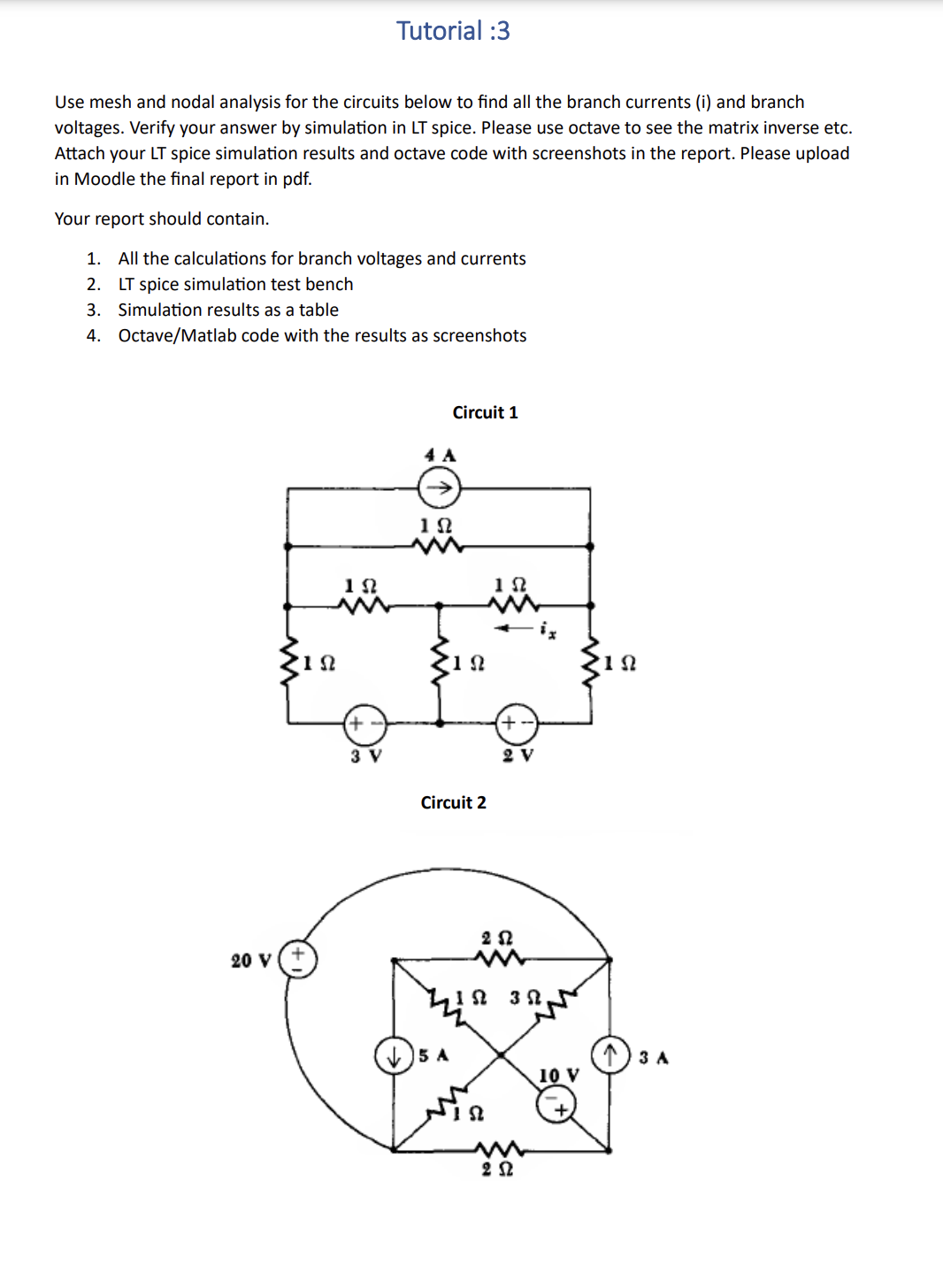 Solved Use mesh and nodal analysis for the circuits below to | Chegg.com