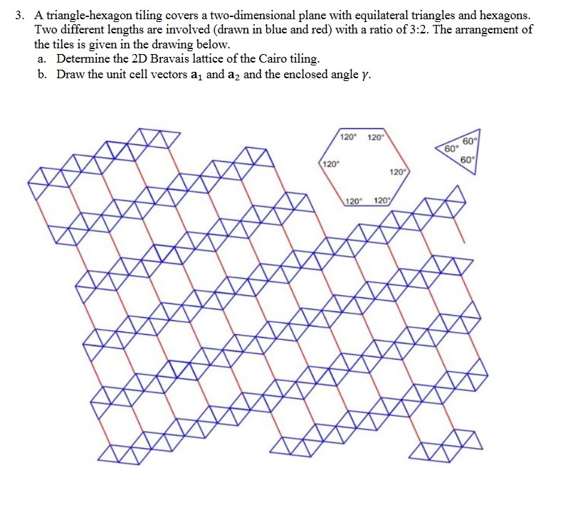 A triangle-hexagon tiling covers a two-dimensional | Chegg.com