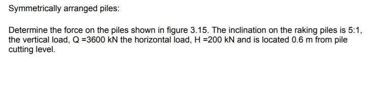 2.9m 1.0m 1.9m a b c 0 0.9m | VERTICAL PILES RAKING | Chegg.com