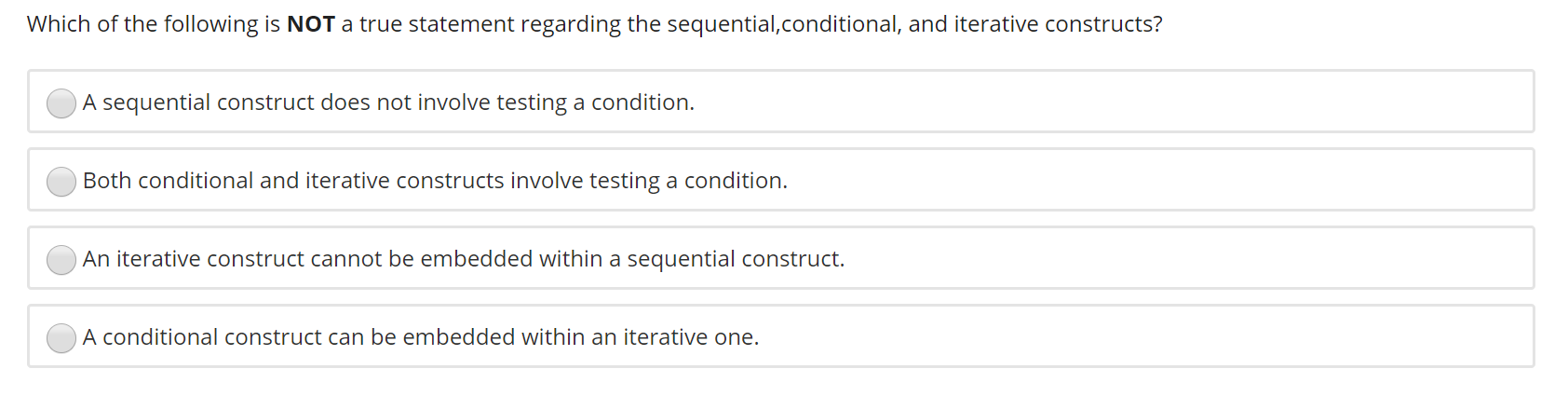 Solved Which of the following is NOT a true statement | Chegg.com