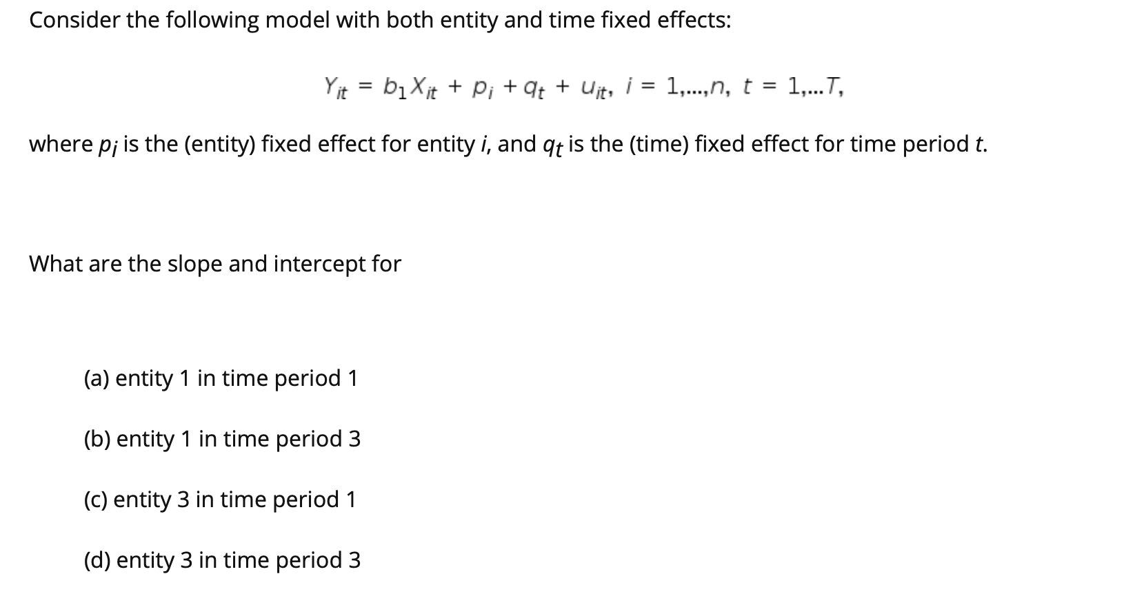 Solved Consider the following model with both entity and | Chegg.com