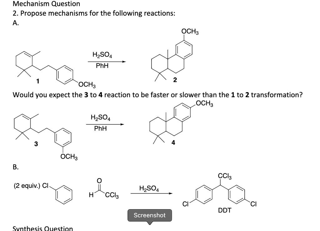 Solved Mechanism Question 2. Propose mechanisms for the | Chegg.com
