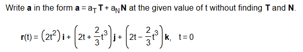 Solved Write a in the form aequals a Subscript Upper TTplusa | Chegg.com