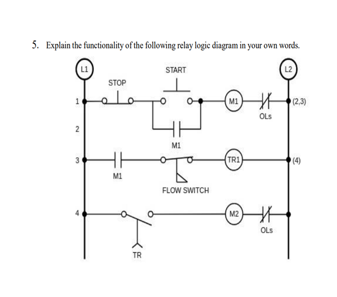 5. Explain the functionality of the following relay | Chegg.com