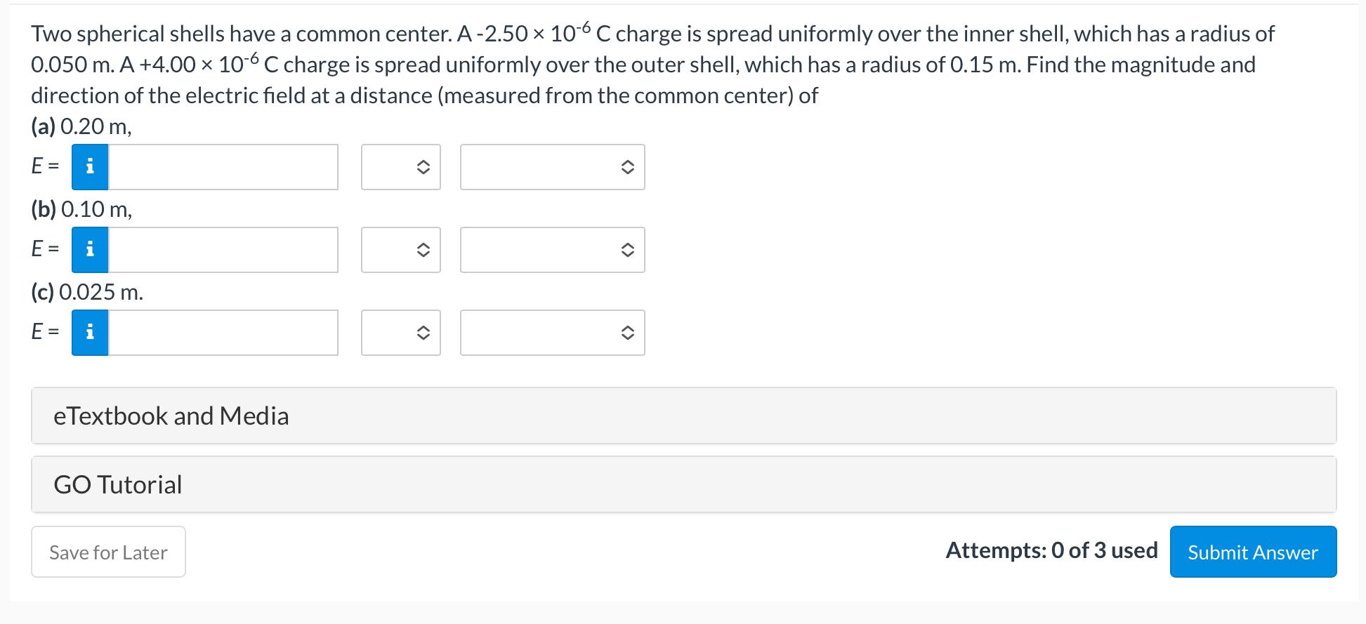 Solved Two spherical shells have a common center. A | Chegg.com