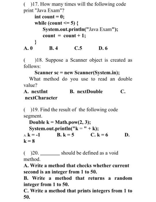 Solved ( )12. The output of the following code is public | Chegg.com