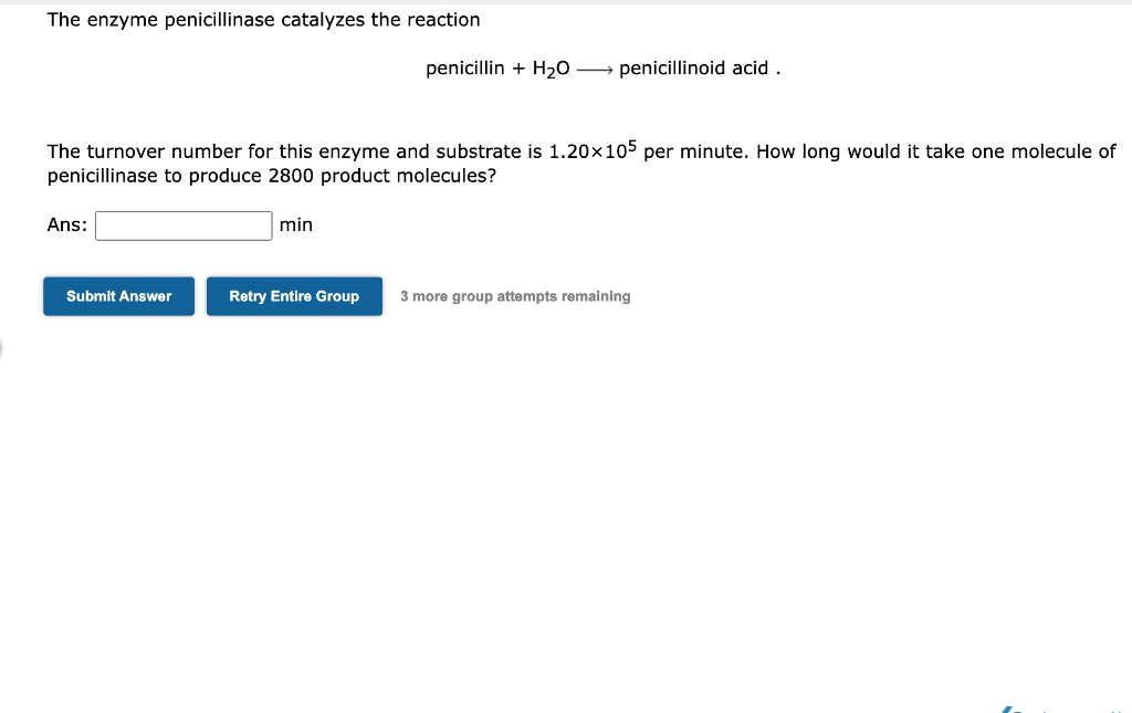 Solved The enzyme penicillinase catalyzes the reaction | Chegg.com