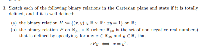 Solved 3. Sketch each of the following binary relations in | Chegg.com