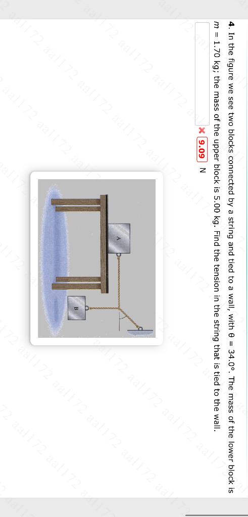 Solved 4. In the figure we see two blocks connected by a | Chegg.com