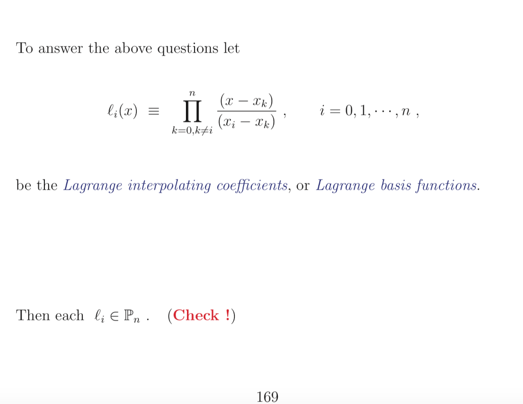 Solved Consider the unique interpolating polynomial pr(x) of | Chegg.com