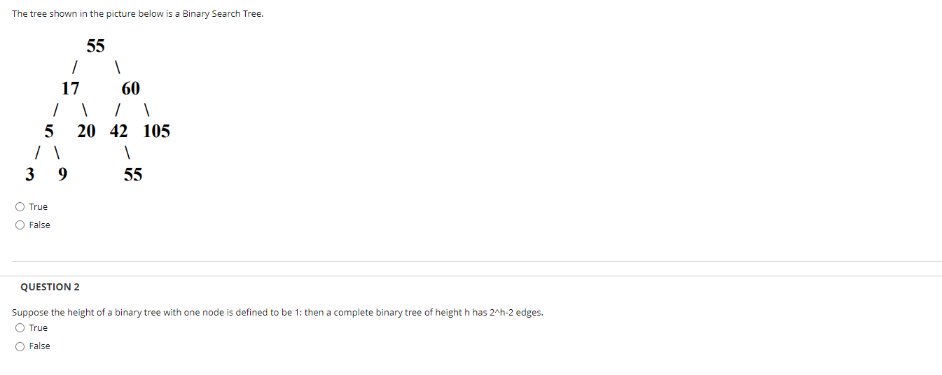 Solved The tree shown in the picture below is a Binary | Chegg.com