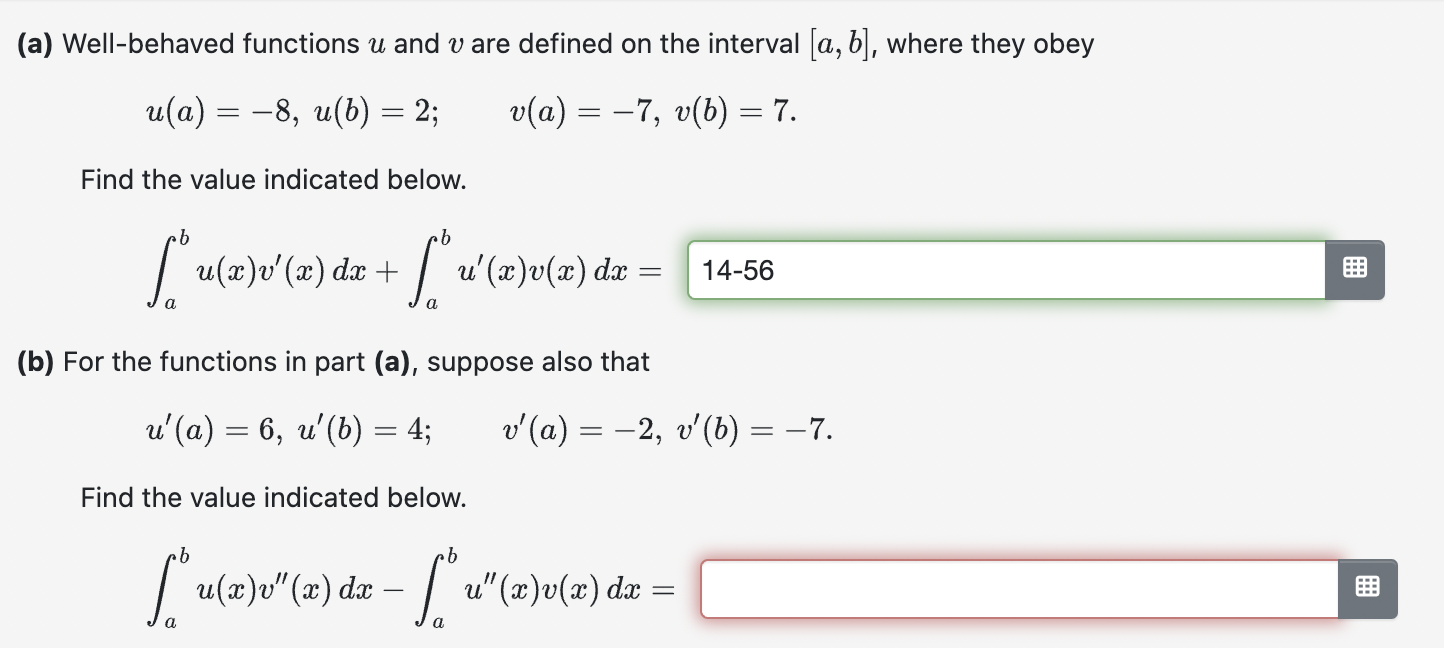Solved (a) Well-behaved functions u and v are defined on the | Chegg.com