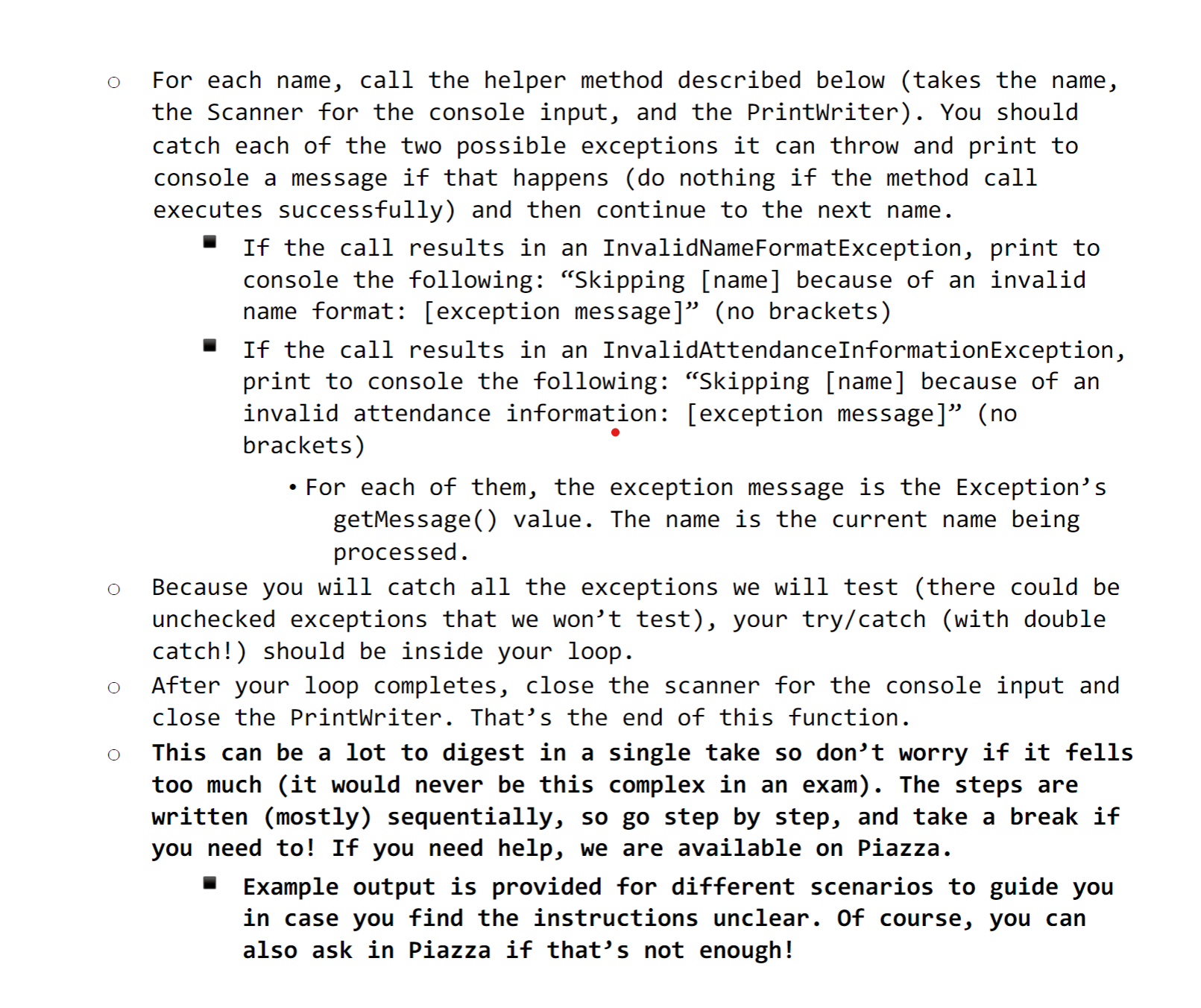 Solved Part 1: Exceptions Create BadFileException, an | Chegg.com Solved Part 1: Exceptions Create BadFileException, an | Chegg.com