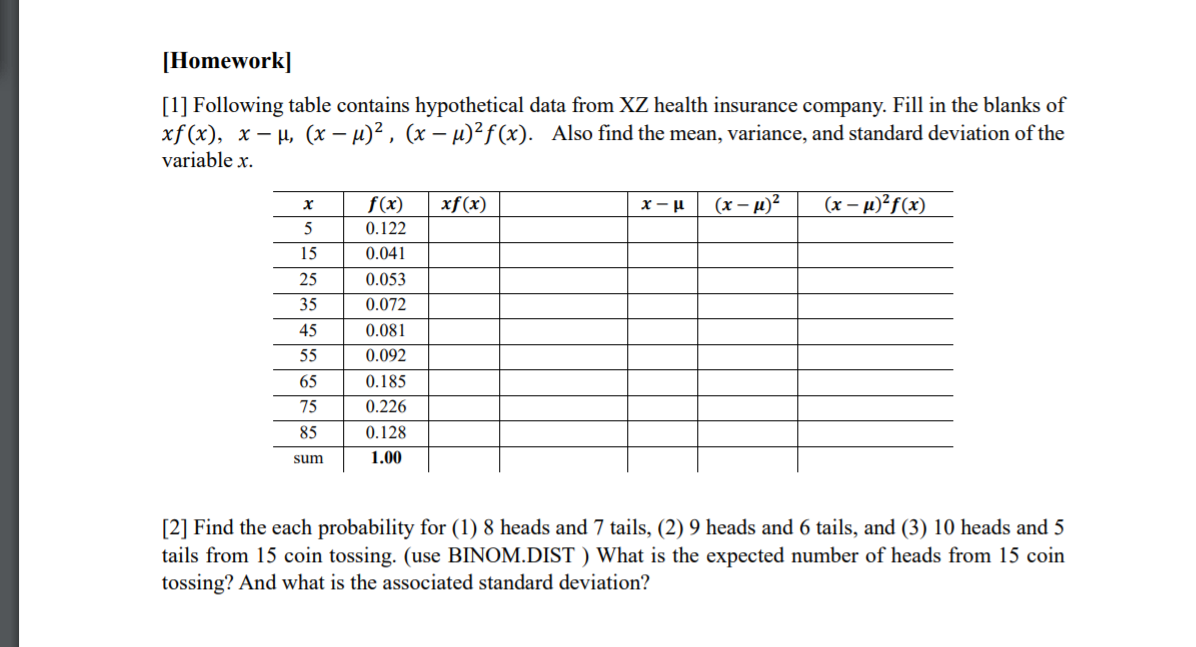 Solved [Homework] [1] Following table contains hypothetical | Chegg.com