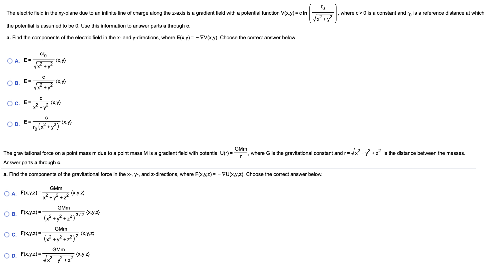 Solved The Electric Field In The Xy Plane Due To An Infinite