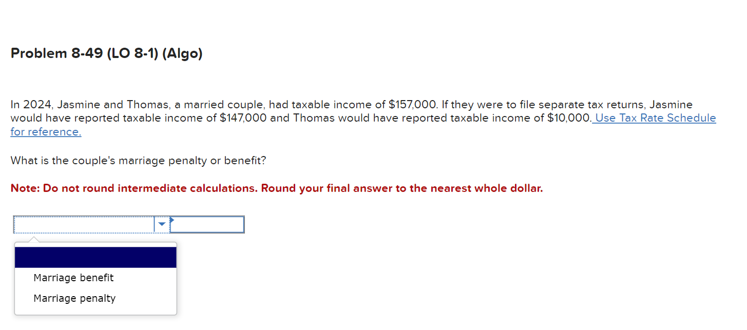 Solved Problem 8-49 (LO 8-1) (Algo)In 2024, ﻿Jasmine and | Chegg.com