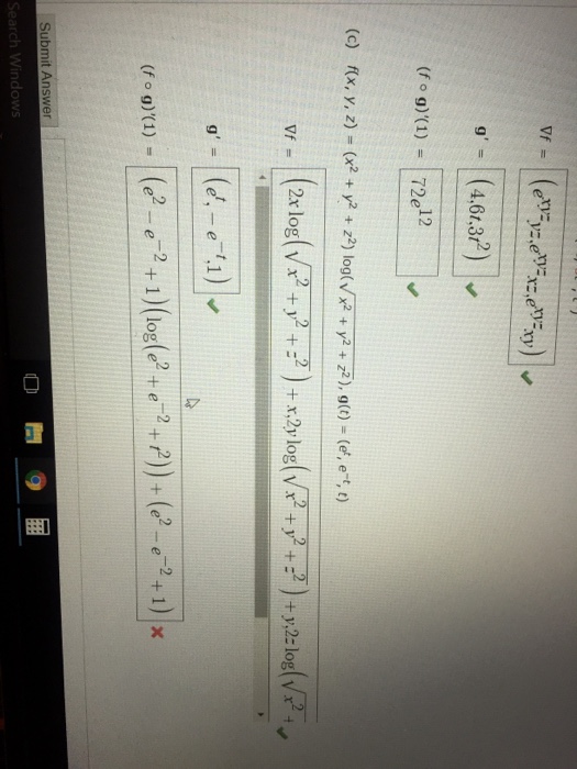 Solved Nabla F Xyz Yz Exyz Exyz Xy G 4 6t 