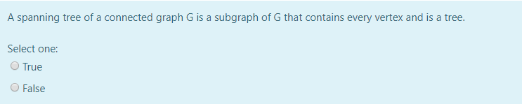 Solved A spanning tree of a connected graph G is a subgraph | Chegg.com