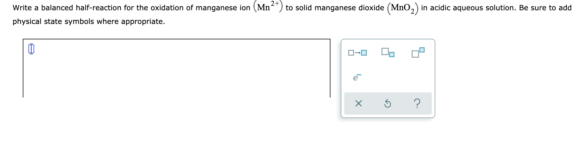 Solved Write a balanced half-reaction for the oxidation of | Chegg.com