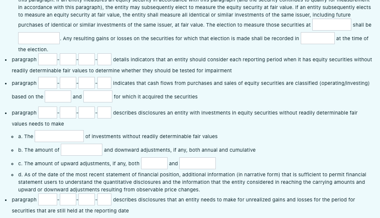 Solved Use ASC Topic 321 • paragraph Indicates the entities | Chegg.com