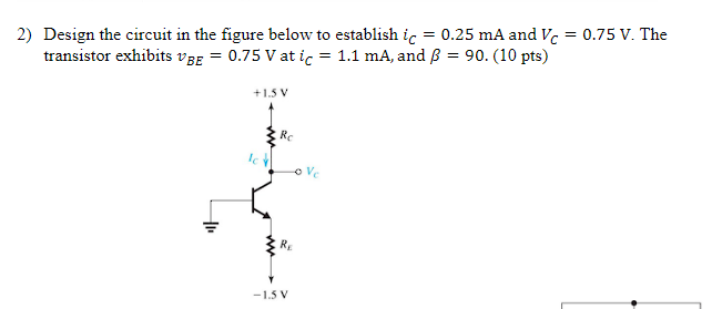 Solved Design the circuit in the figure below to establish | Chegg.com