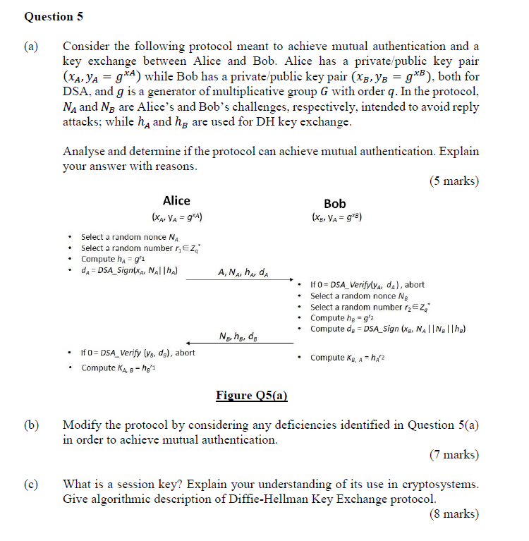 Solved Consider the following protocol meant to achieve | Chegg.com