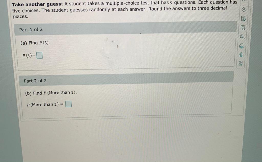 Solved Take another guess: A student takes a multiple-choice | Chegg.com