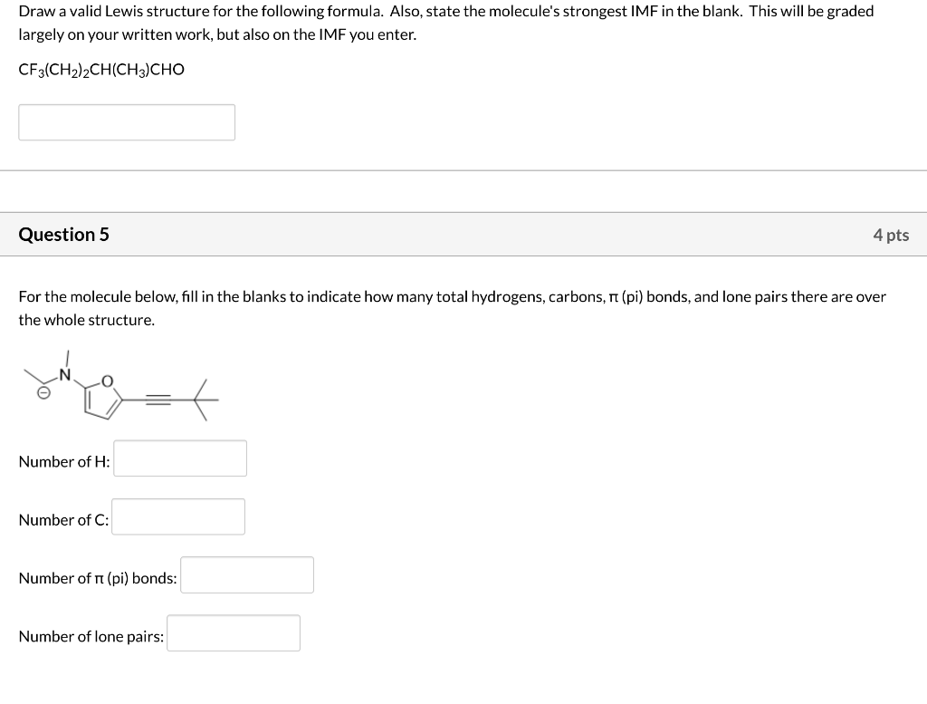 Solved Draw a valid Lewis structure for the following | Chegg.com
