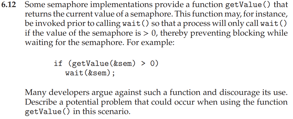 Solved 6.12 Some semaphore implementations provide a | Chegg.com