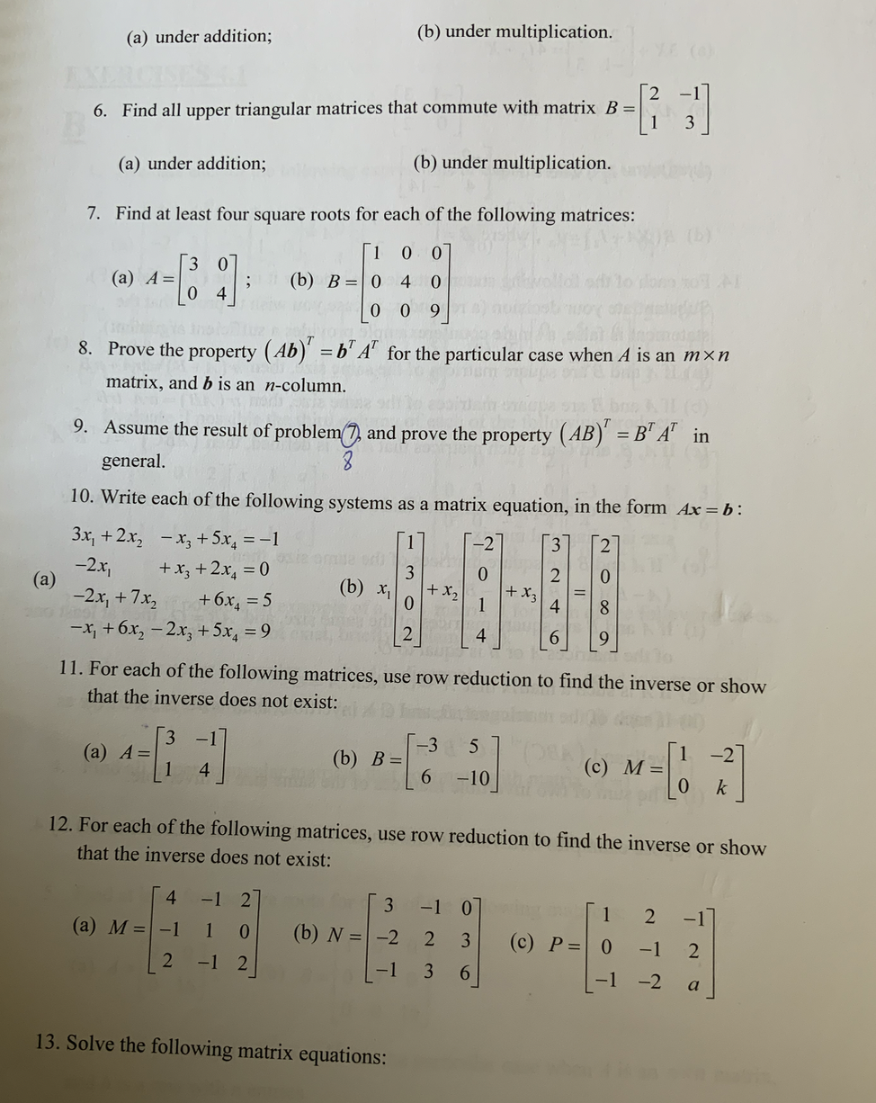 5. ﻿Find all symmetric that commute with matrix | Chegg.com