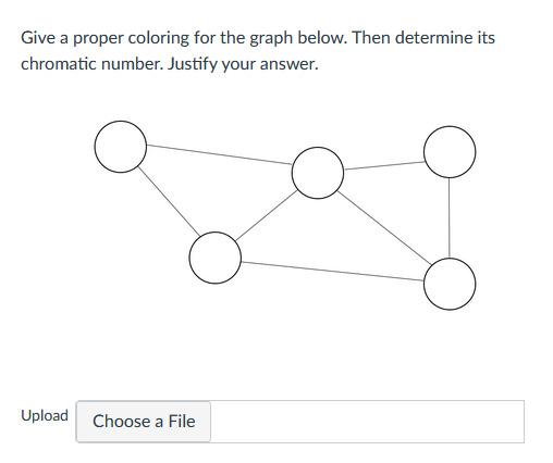 Solved Give a proper coloring for the graph below. Then | Chegg.com