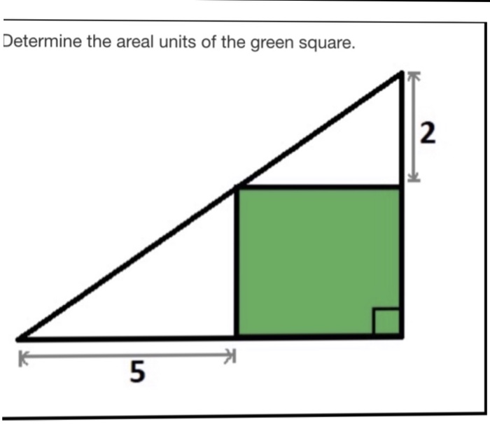 Solved Determine the areal units of the green square 2 ? 5 | Chegg.com