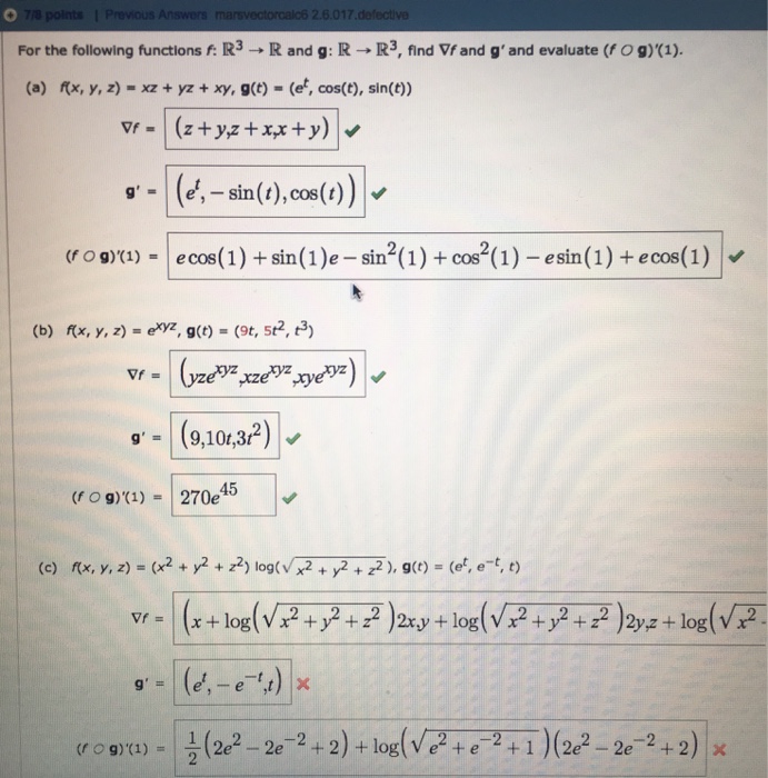 Solved For the following functions f: R^3 rightarrow R and | Chegg.com