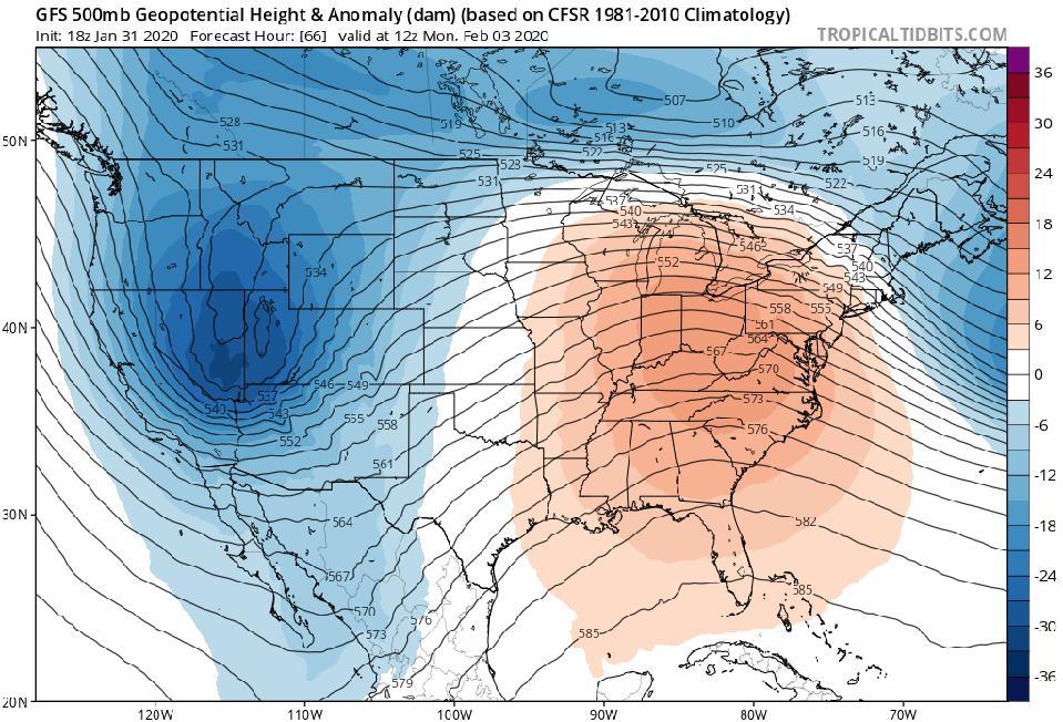 Solved GFS 500mb Geopotential Height & Anomaly (dam) (based | Chegg.com