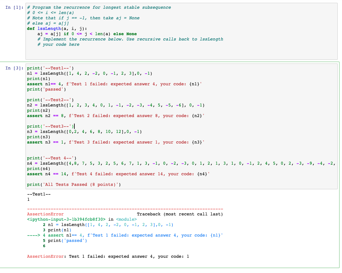 Solved Problem 1 : Longest Stable Subsequence Consider a | Chegg.com