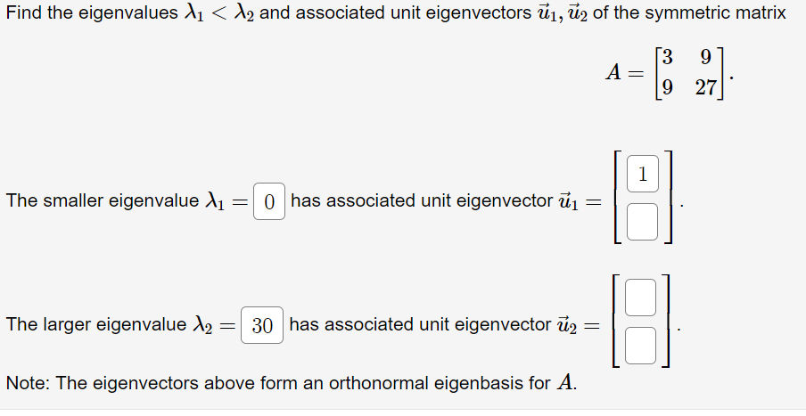 Solved Find the eigenvalues λ1