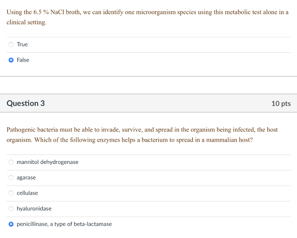 Solved Using the 6.5%NaCl broth, we can identify one | Chegg.com