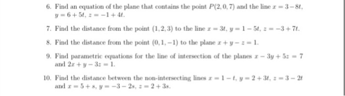 Solved Find an equation of the plane that contains the point | Chegg.com