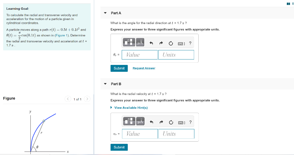 Solved II Learning Goal: Part A To calculate the radial and | Chegg.com