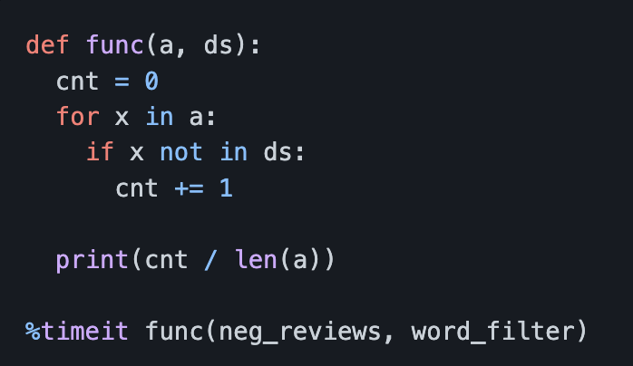Solved def func(a, ds): cnt =0 for x in a: if x not in ds: | Chegg.com