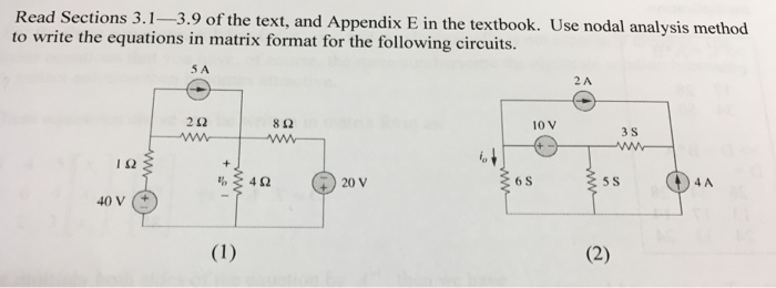 Solved use nodal analysis method to write the equations in | Chegg.com