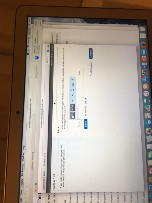 Solved A gas mixture containing oxygen, nitrogen, and helium | Chegg.com