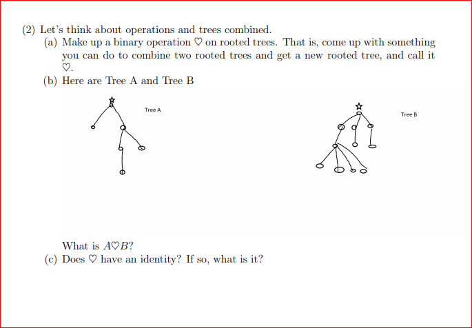 Solved (2) Let's think about operations and trees combined. | Chegg.com